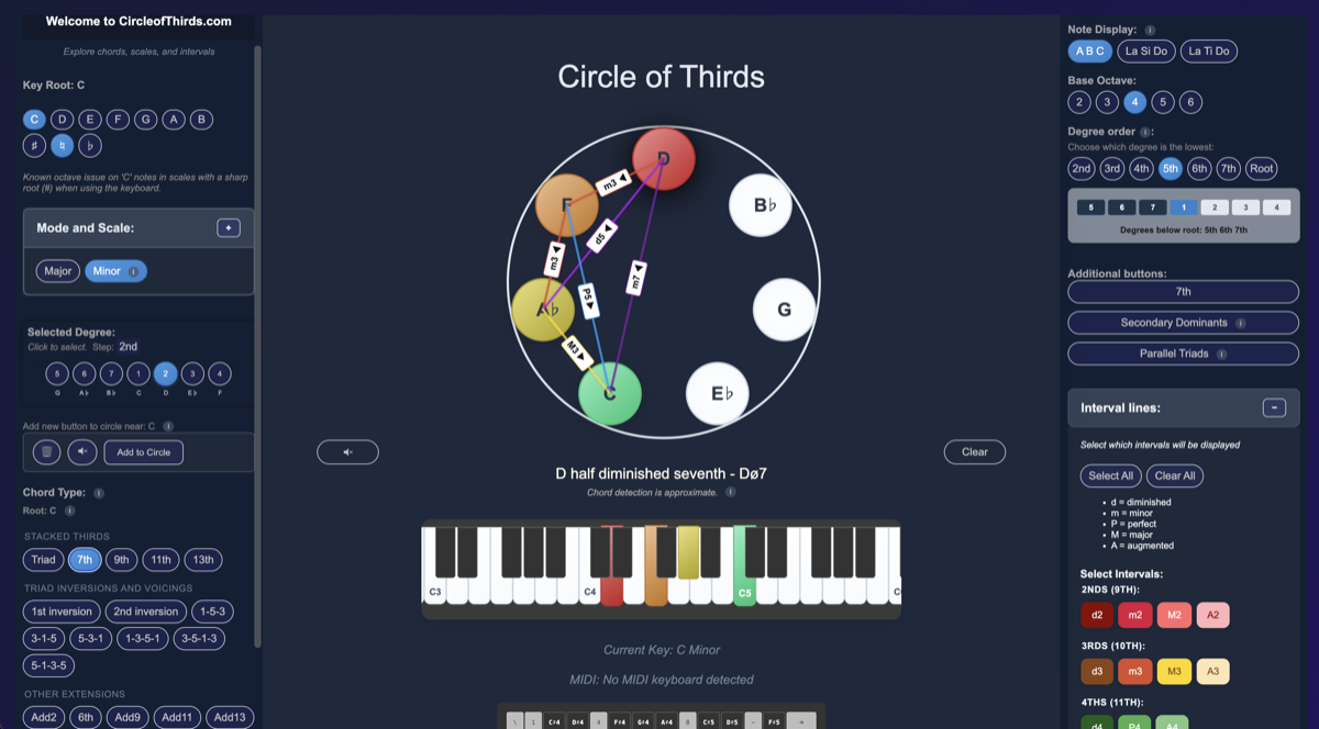 Musical Circle of Thirds